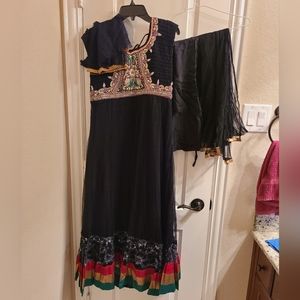 Kurtas | Black Three Peice Shalwar Kameez | Poshmark